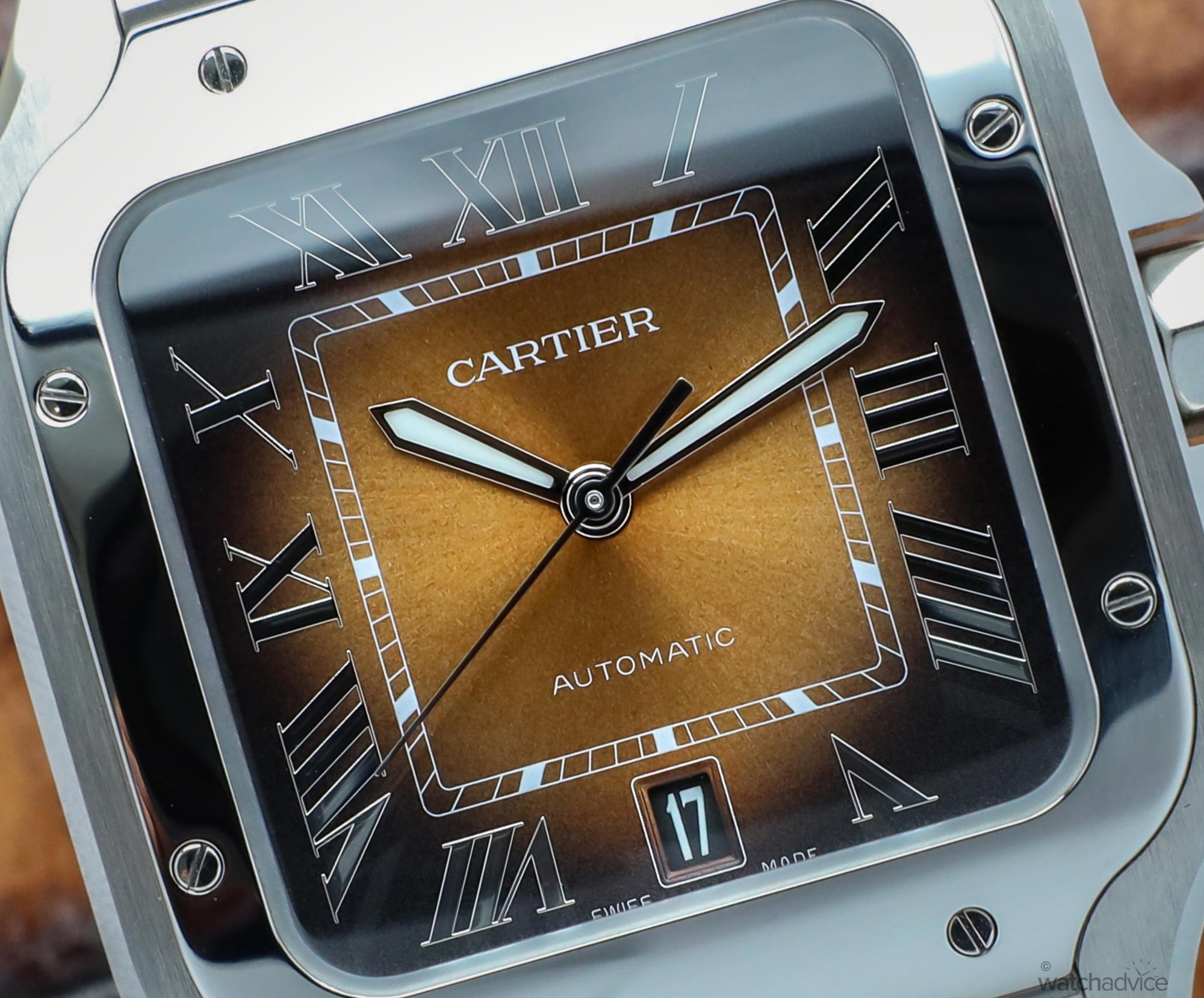Hands-On With The Santos De Cartier Brown Dial - Watch Advice