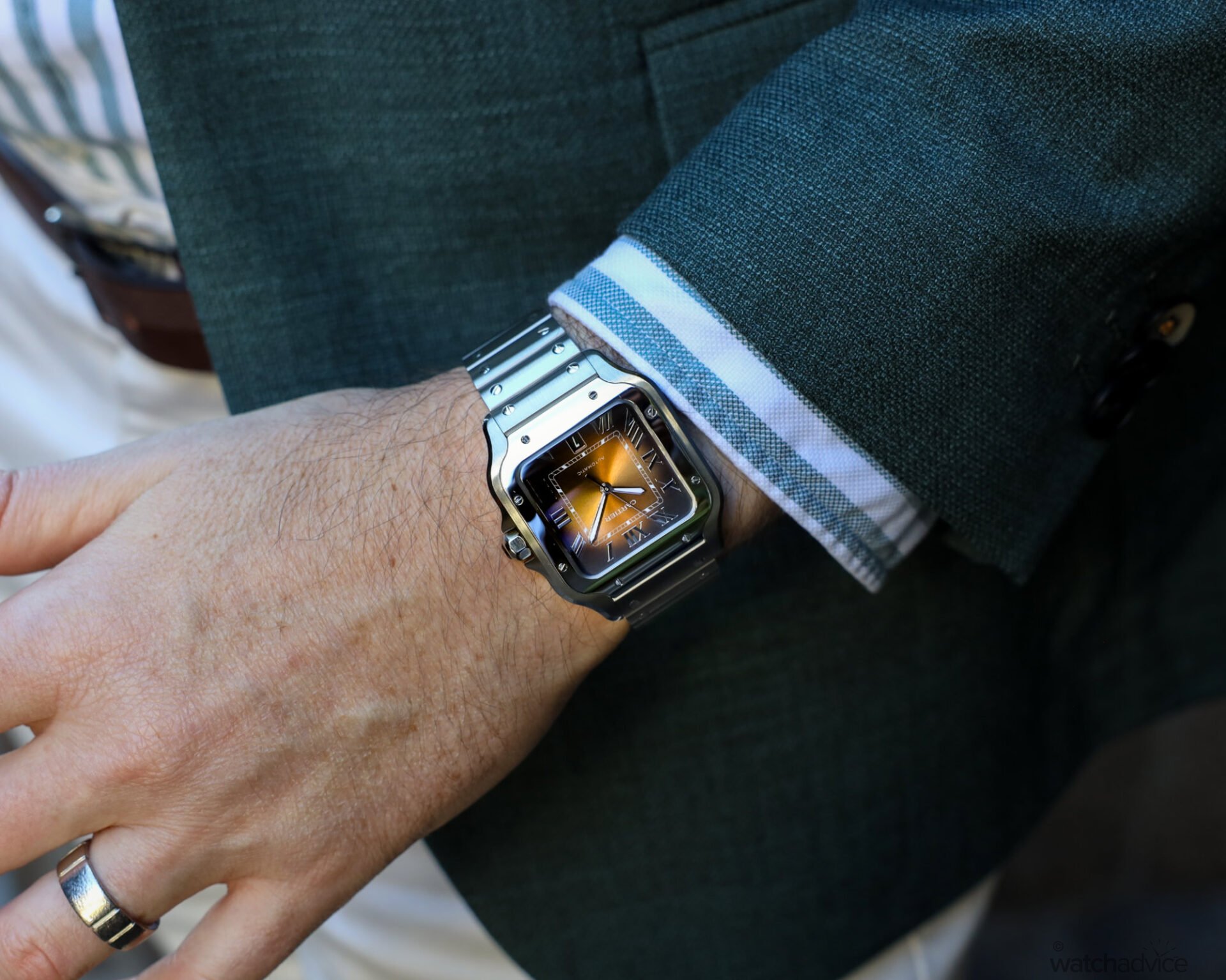 Reviewing The New Santos De Cartier Brown Dial - Watch Advice