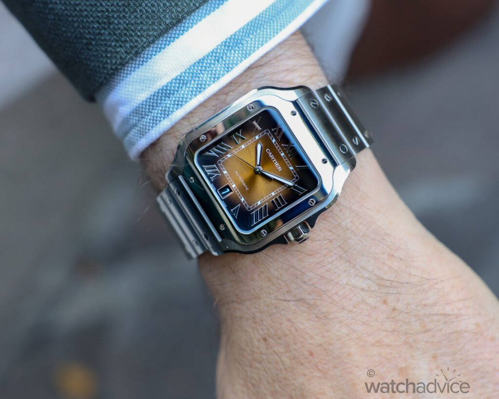 Reviewing The New Santos De Cartier Brown Dial - Watch Advice