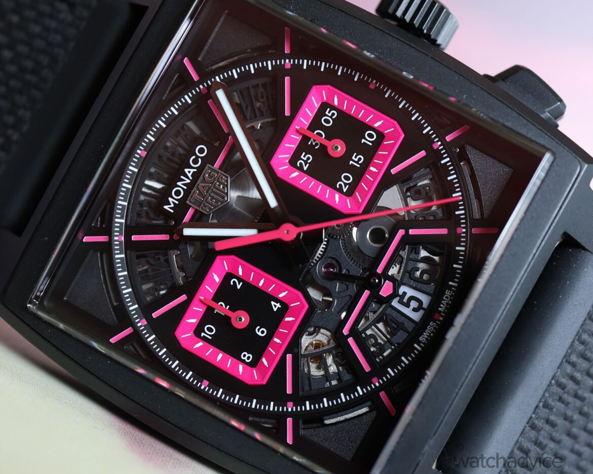 The New TAG Heuer Monaco Chronograph Skeleton Hot Pink Review - Watch ...