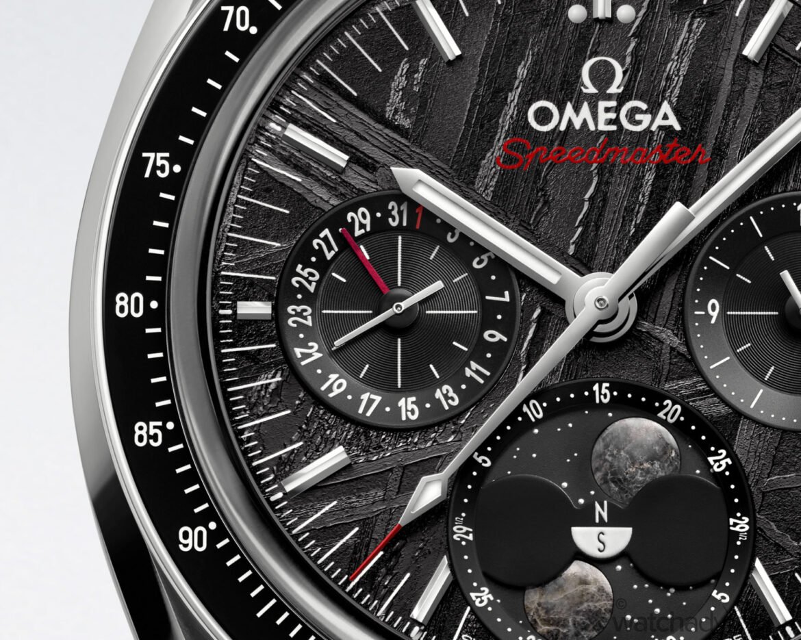 The New Omega Speedmaster Moonphase Meteorite Is Out Of This World ...
