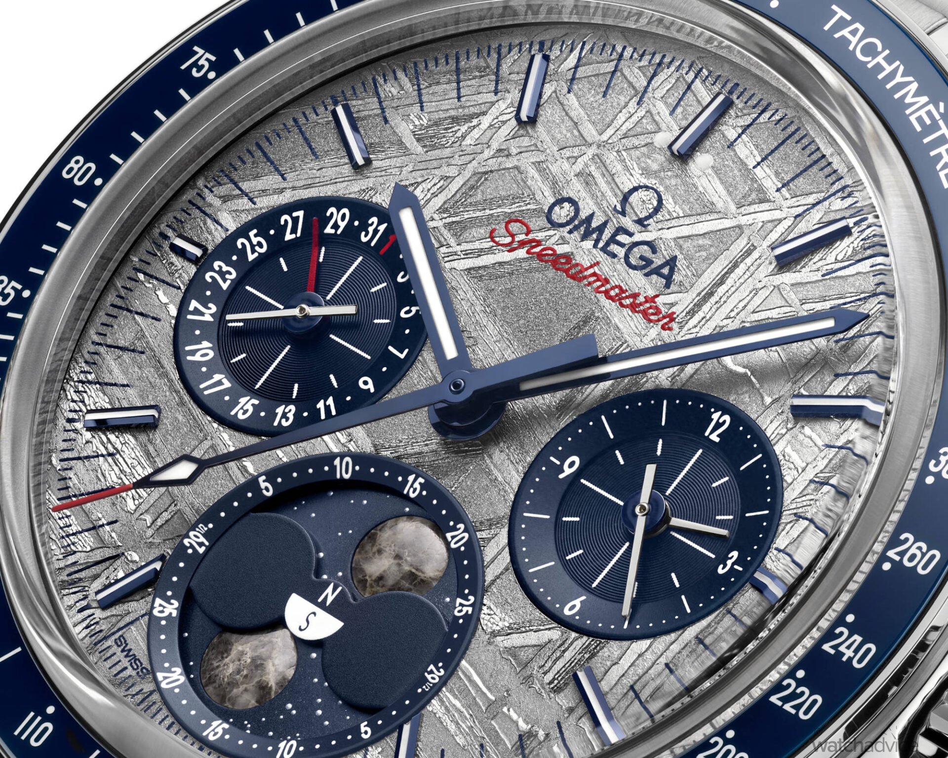 The New Omega Speedmaster Moonphase Meteorite Is Out Of This World ...