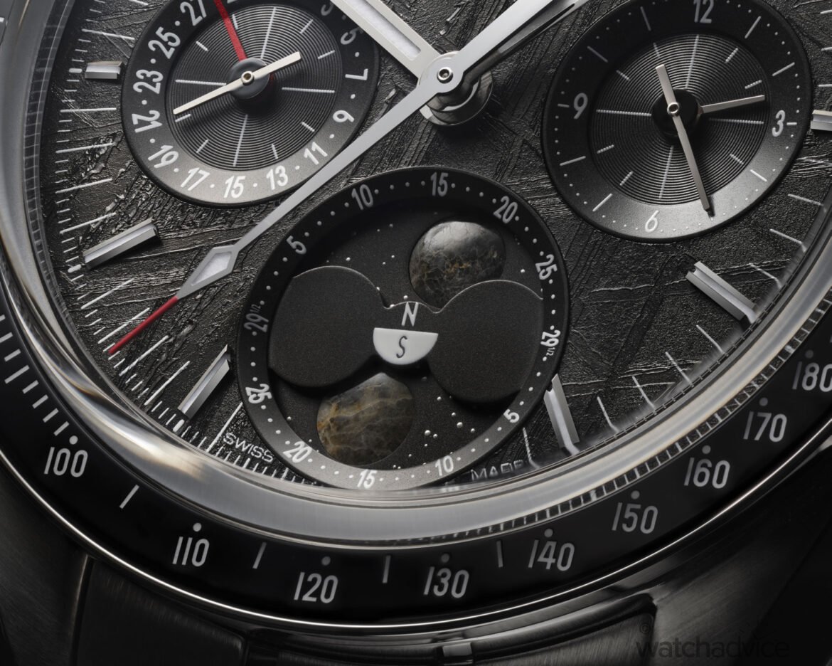 The New Omega Speedmaster Moonphase Meteorite Is Out Of This World ...